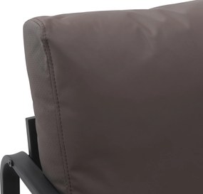 Relaxační křeslo Manea umělá kůže – hnědá