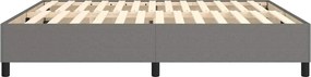 Rám postele s boxspringem tmavě šedý 180 x 200 cm textil 3120879