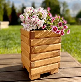 Dřevěný zahradní květináč AKSAMIT pinie - 300x250x250
