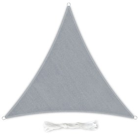 Trojúhelníková sluneční clona, 3 × 3 × 3 m, polyester, prodyšná