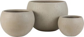 Set 3ks béžovo-šedých květináčů Clay - Ø 55*39 cm