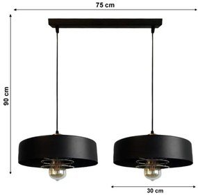 Lustr na lanku VEST 2xE27/60W/230V