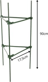 Trojúhelníková opěrka pro rostliny, 90 cm, stabilní, do zahrady a na zahrádku, divodv