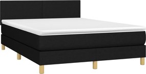 Box spring postel s matrací černá 140 x 190 cm textil 3140451