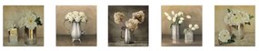 Sada obrazů Flowers in vase 5 ks 15x15 cm