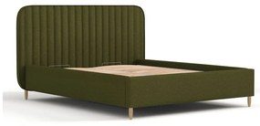 Zelená čalouněná dvoulůžková postel s úložným prostorem s roštem 180x200 cm Noto - II. jakost – Maison de Rêve