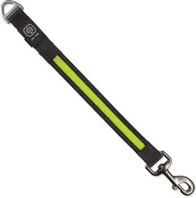 Dog Fantasy Vodítko USB LED nylonový přepínací svítící zelená 2.5x39 c