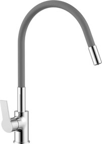 Jika Cubix - Dřezová baterie s flexibilním ramenem a sprškou, šedá/chrom H3512I17702201