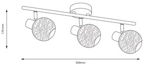 Bodové svítidlo DEX 3xE14/10W/230V béžová/krémová
