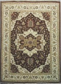 Ručne viazaný kusový koberec Diamond DC-SIRAPI Brown / ivory, 275x365, hnedá, chodba / predsieň, Diamond Carpets India