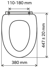 FERRO - Záchodové prkénko SoftClose MDF/dekor jasan