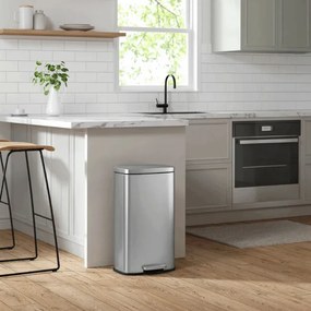 Odpadkový koš stříbrný AUK-E1103 CR