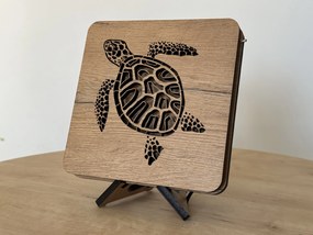 Li-Go "Želva" lampa 19x19 cm provedení povrchu: dub