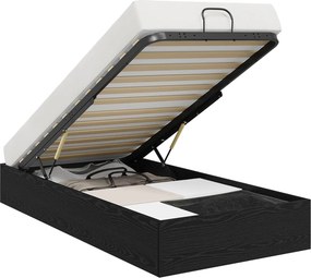 Ottoman postel Černý Dub 203 x 90 x 25 cm Dřevěný materiál 3409254