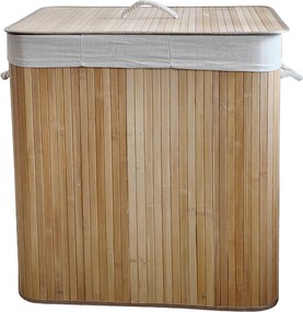 TRENDIE Bambusový koš na prádlo 150l světle hnědý + DÁREK