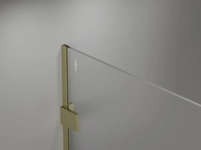 Mexen Lunar sprchová stěna Walk-in levá 150 x 200 cm, transparentní 8 mm, zlatá kartáčovaná - 830-150-000-55-00-L