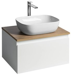 Aqualine Aqualine, ALTAIR skříňka s deskou 62,5 cm, bílá/dub emporio, AI267-02