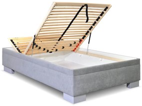 Čalouněná postel Litera, s úložným prostorem, 140x200 cm