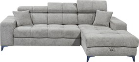 XXXLutz ROHOVÁ SEDAČKA, textil, světle šedá MID.YOU - Sedací soupravy - 002220047405