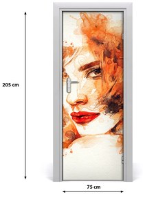 Samolepící fototapeta na dveře Abstrakce žena 75x205 cm