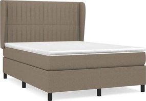 Box spring postel s matrací taupe 140x190 cm textil 3128121
