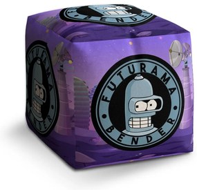Sablio Taburet Cube Futurama Bender Planeta s vysílači: 40x40x40 cm
