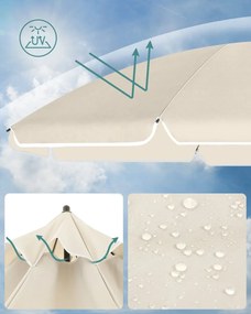Slunečník SOLARA, Ø200 cm, béžová SongmicsHome