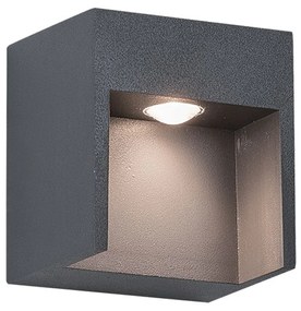 Zambelis E111 venkovní nástěnné LED svítidlo grafit, 3W, 3000K, 8cm