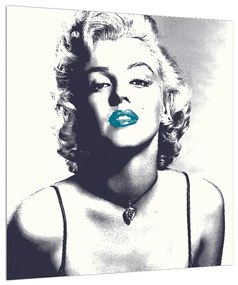 Obraz Marilyn Monroe s modrými rty (40x40 cm)