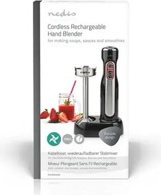 Nedis KAHB600BK stříbrná / Ruční mixér / 100 W / 1 rychlost