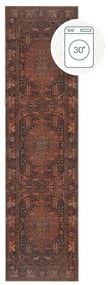 Vínový pratelný běhoun 60x230 cm Nico Global – Flair Rugs