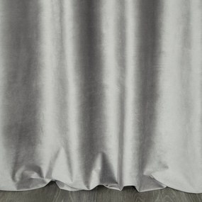 ZATEMŇOVACÍ ZÁVĚS NA KROUŽCÍCH PERI 140X250 CM STŘÍBRNÁ