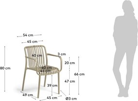 Béžová plastová zahradní židle Isabellini – Kave Home