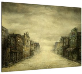 Obraz westernového městečka (70x50 cm)