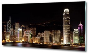 Wallmuralia Foto obraz sklo tvrzené Noční Hongkong 100x50