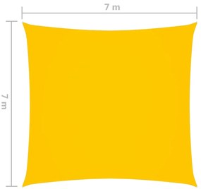 vidaXL Marketos Stínící plachta oxfordská látka čtvercová 7 x 7 m žlutá