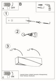 Nástěnné svítidlo Sigma, 1x bílé keramické stínítko
