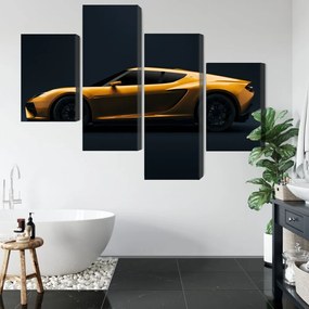 Vícedílný obraz Žluté 3D Sportovní Auto Nedostatek Nedostatek Plátno Canvas 120x75