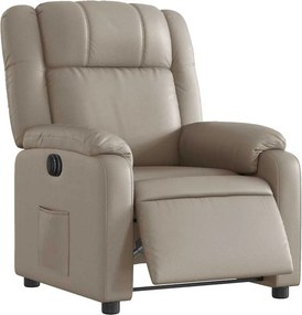 Elektrické polohovací křeslo cappuccino umělá kůže 3205142
