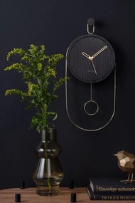 Designové kyvadlové nástěnné hodiny KA5892BK Karlsson 46cm