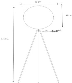 Lucide 71767/50/31 - Stojací lampa GOOSY SOFT 1xE27/60W/230V