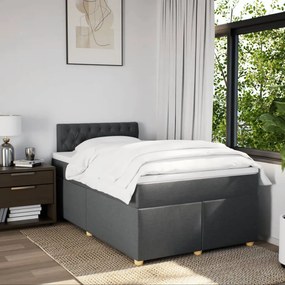 Box spring postel s matrací tmavě šedá 120x190 cm textil 3286627