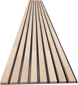 Lamelový SLAT panel masiv dub Masolo 35-15 černý nosič rozměr 2500x400