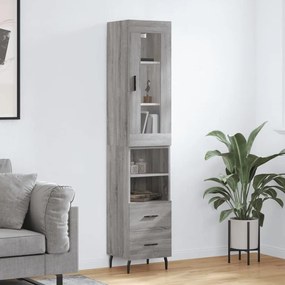 vidaXL Skříň highboard 34,5 x 34 x 180 cm kompozitní dřevo [3199314] Barva: šedá sonoma