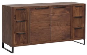 Massive home | Široká koupelnová komoda Wild 138cm - tmavý akát VÝPRODEJ