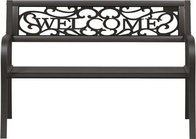 Zahradní lavice 125 cm ocel černá 317133