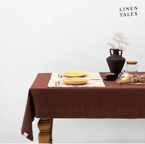 Lněný ubrus 140x200 cm Chocolate – Linen Tales