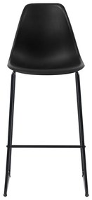 Barové židle - plast - 2 ks | černé