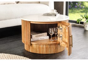 Massive home | Stylový konferenční stolek TRESSA z mangového dřeva/mramoru