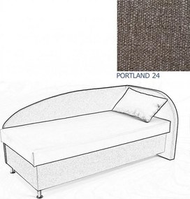 Dřevona - Elitte Čalouněná postel AVA NAVI, s úložným prostorem, 120x200, pravá, PORTLAND 24